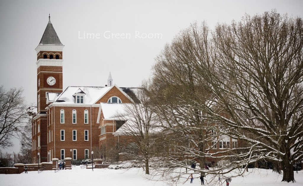 Clemson Girl: Framed Tillman Hall in the snow picture giveaway