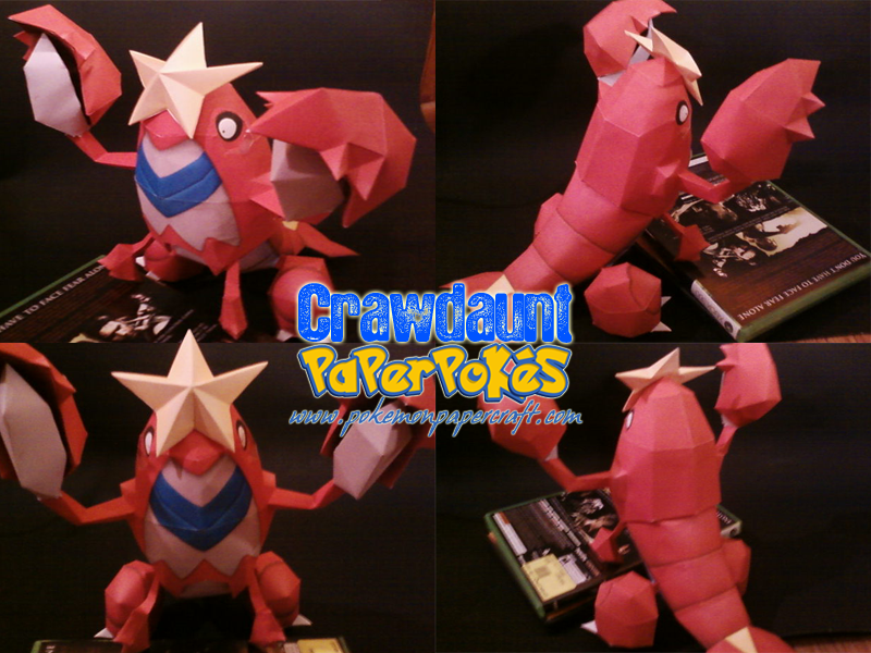 PaperPokés - Pokémon Papercraft: CRAWDAUNT