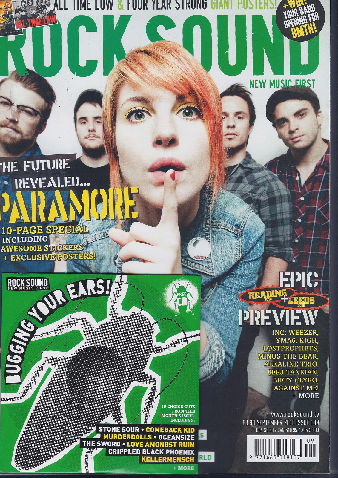 Postcard I Never Sent: Rock Sound Magazine double page spread