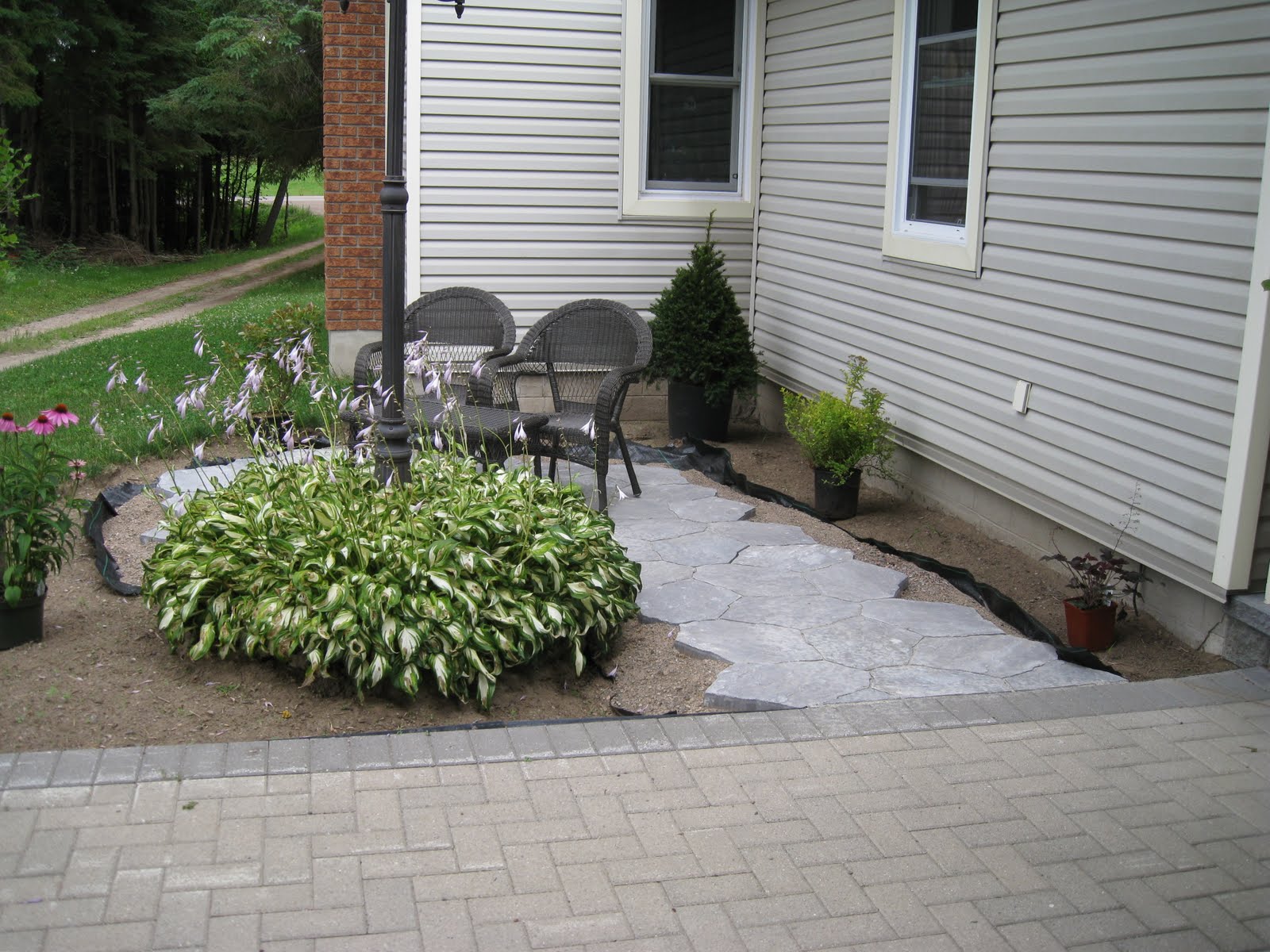 NEW GARDENS AT THE FARM: Kitchen Corner Patio Garden