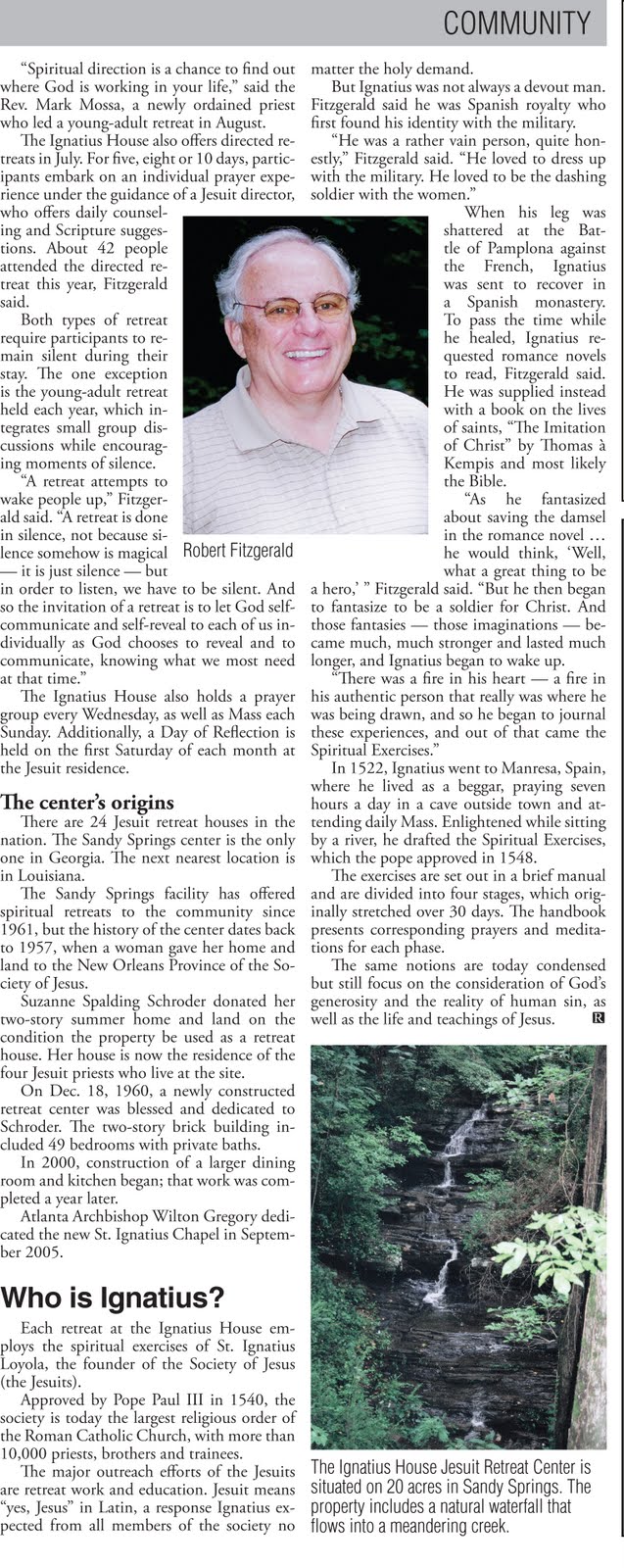 ** Think Wenk: Ignatius House offers spiritual getaway close to home