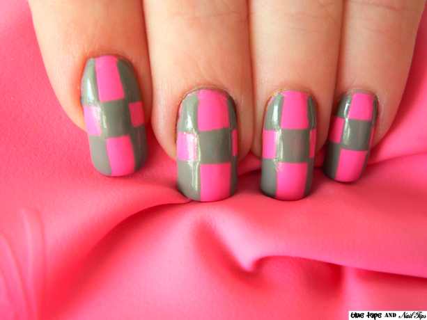 Blue Tape and Nail Tips: ND11: Clay Cubes