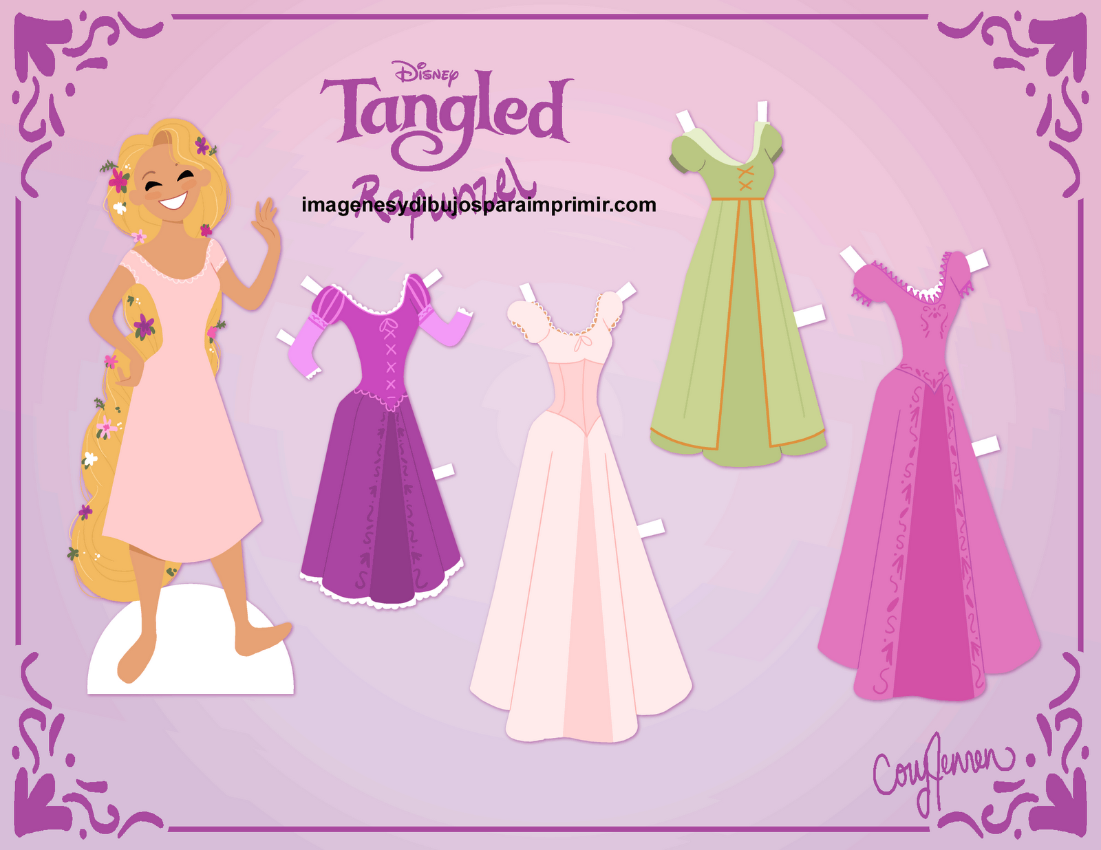Recortar imagen de Rapunzel de Enredados-Colorear dibujos,letras ...