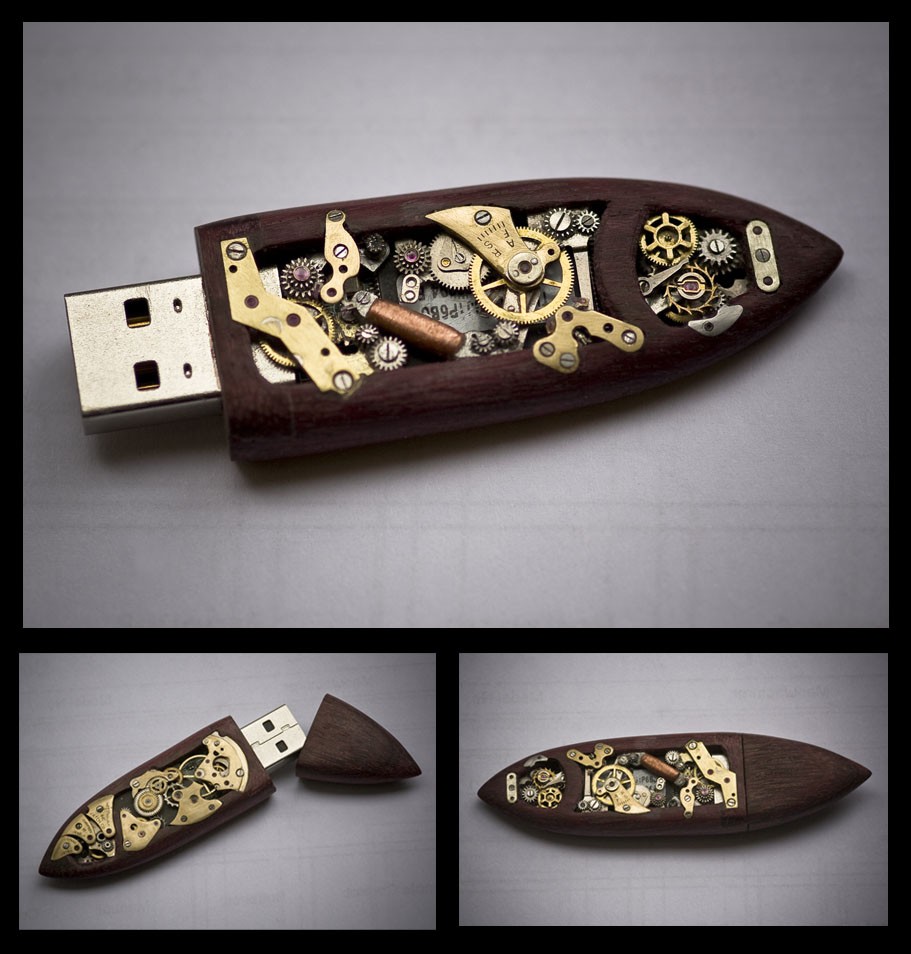 Steampunk USB drives