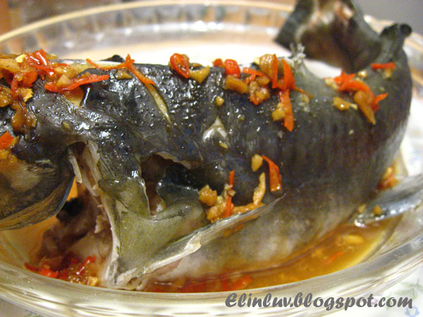 Elinluv's Tidbits Corner: Steamed River Catfish With Simply Garlic Oil
