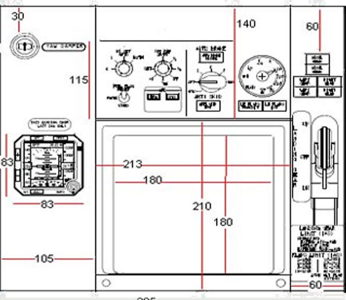 Boeing 737 800NG Fullsize Homecockpit MIP Measures