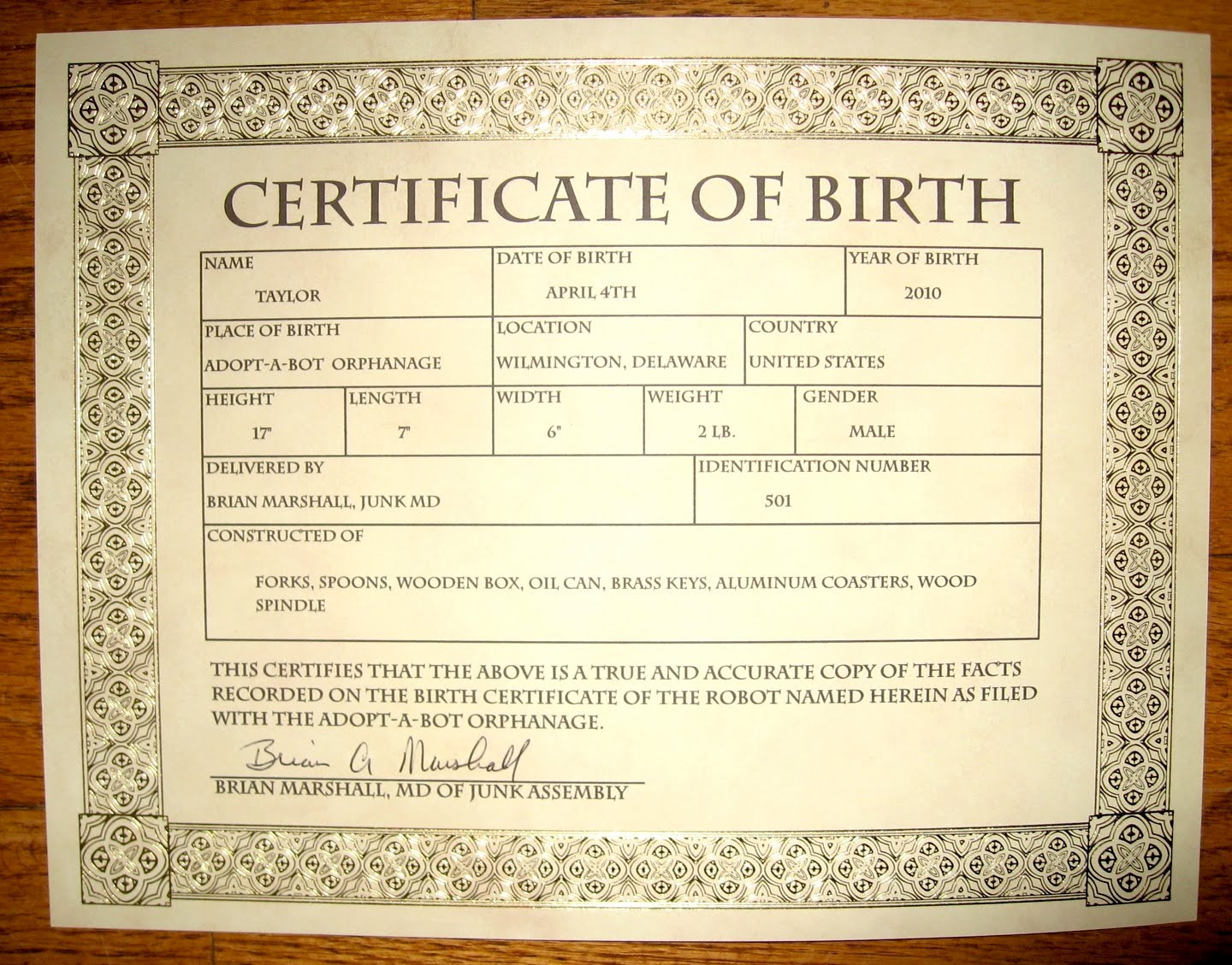 Adopt-A-Bot: 28 March 2010