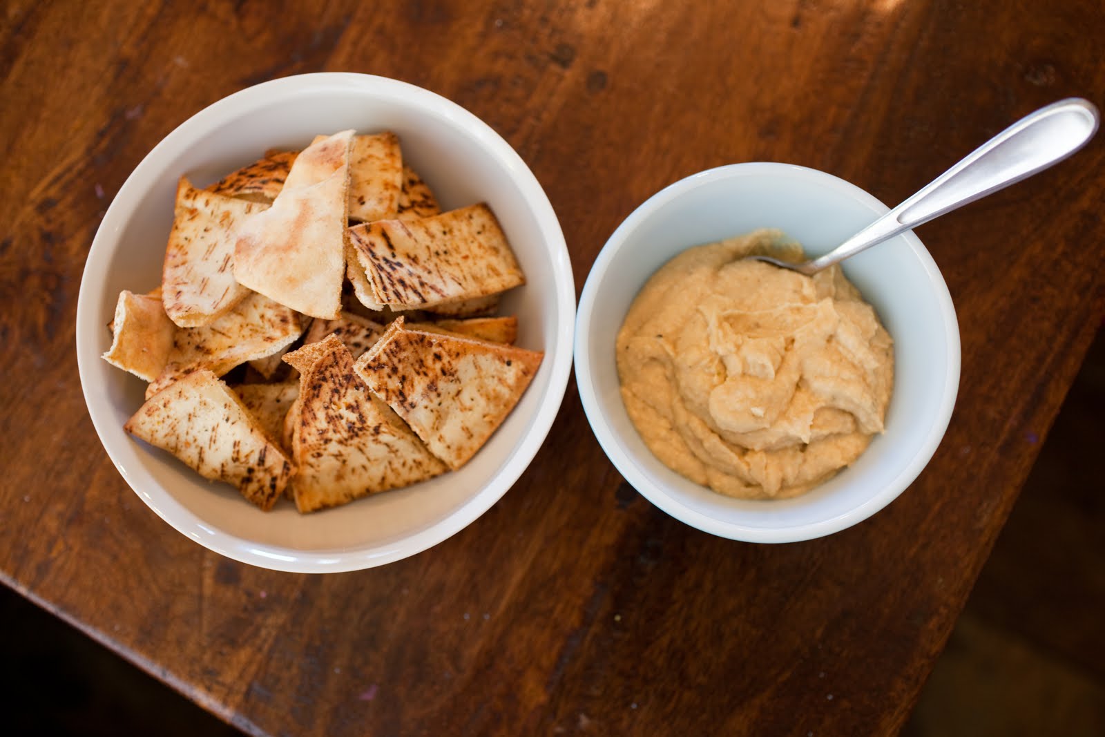 Family Gregg: Homemade Hummus and Seasoned Baked Pita Chips