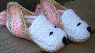Crafts By Starlight: Crochet Slippers - Bunny Slippers