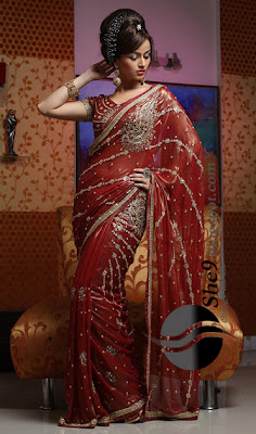 Latest Saree Fashion 2010 | Double Blouse Sarees