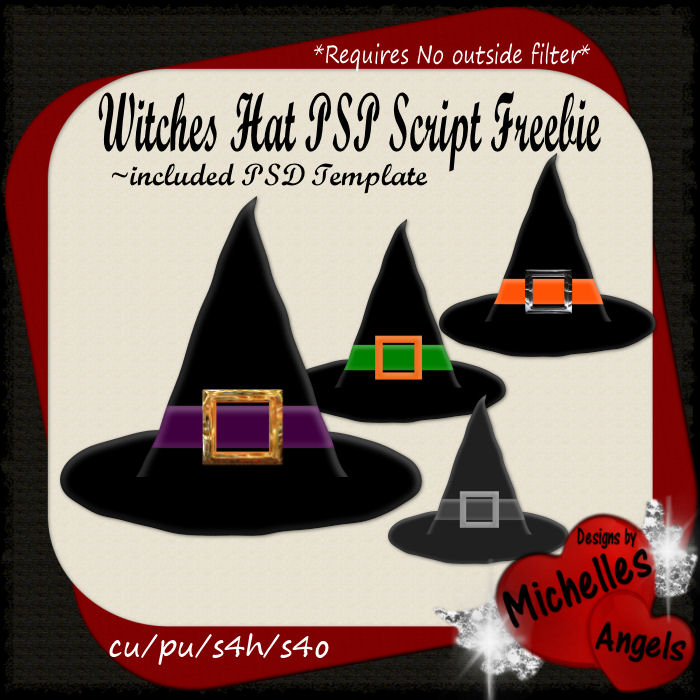 Michelle's Angels: *WITCHES HAT PSP SCRIPT FREEBIE*