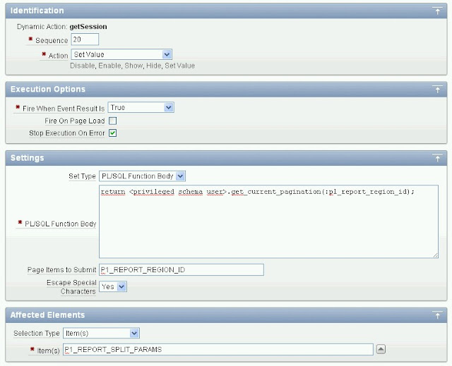 Monkey on Oracle: Refresh Report Region and Pagination