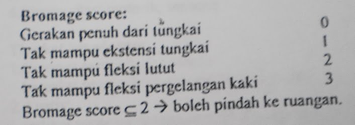 Anesthesia Freak: BROMAGE SCORE