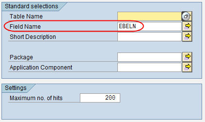 SAP Knowledge Sharing: How to locate table names from a known-field name