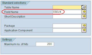 SAP Knowledge Sharing: How to locate table names from a known-field name