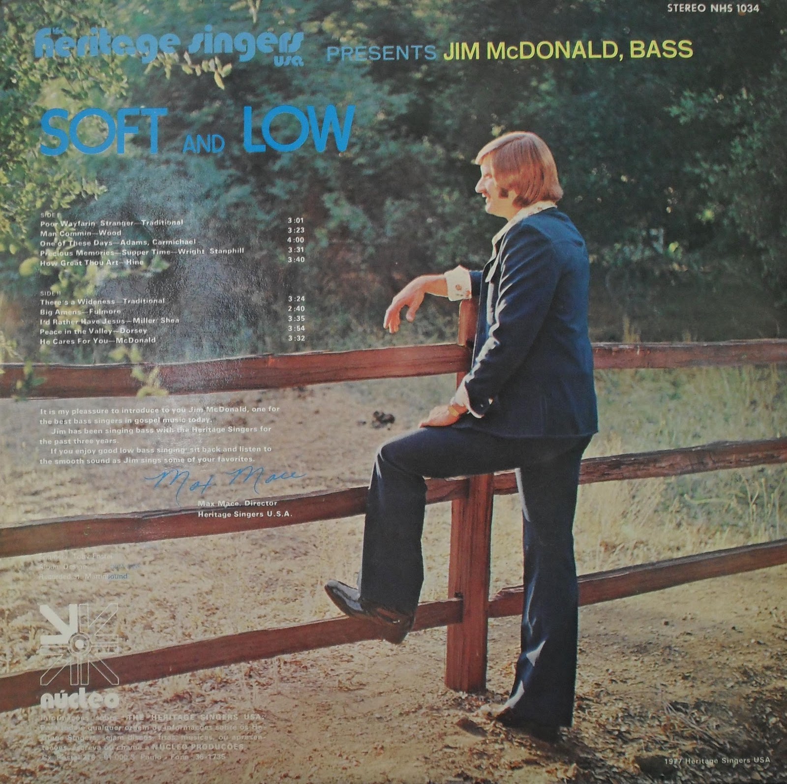 Viagem Gospel: Heritage Singers - Jim McDonald - Soft And Low (1976)
