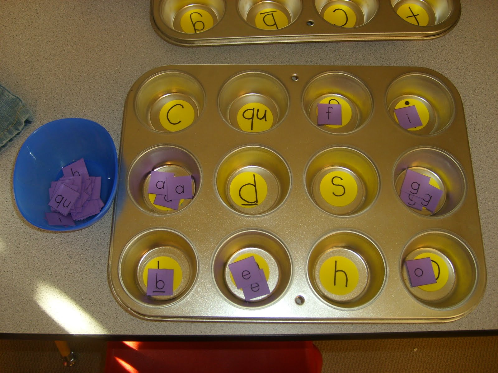 Chipman's Corner Preschool: Muffin Tin Sorting Center