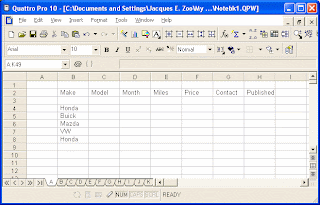 Softwares angtiguos: Quattro pro: