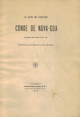 CALIGRAFIAS: "D. Luís de Castro, Conde de Nova-Goa - Alocução da missa ...