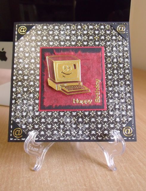 MerryMade Crafts etc ...: Happy Birthday - Computer Card