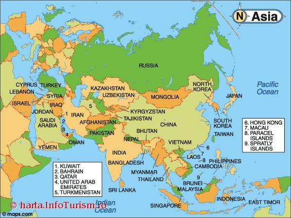 GEOGRAFIA LUMII: Asia
