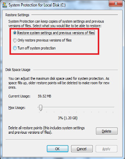 How to Turn System Protection On or Off in Windows 7 ~ Windows 7 Support