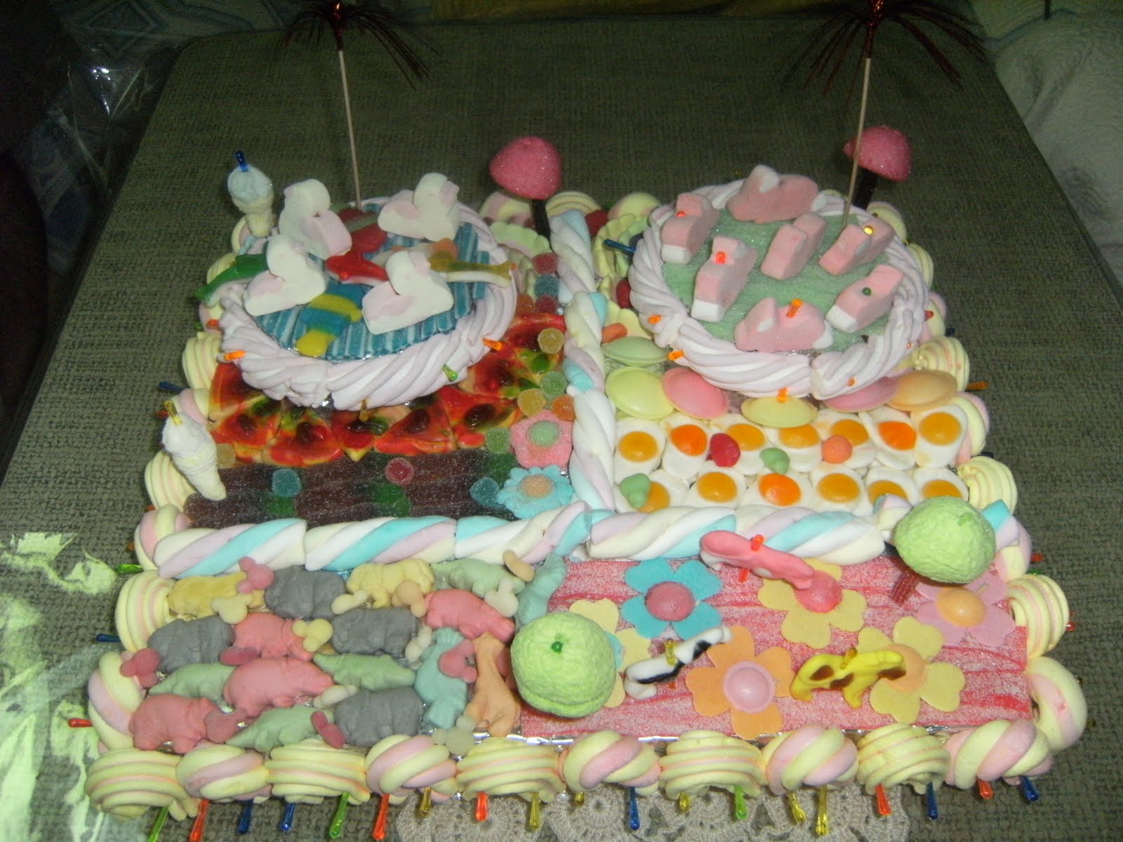 TusTartas de chuches: tarta de chucherias