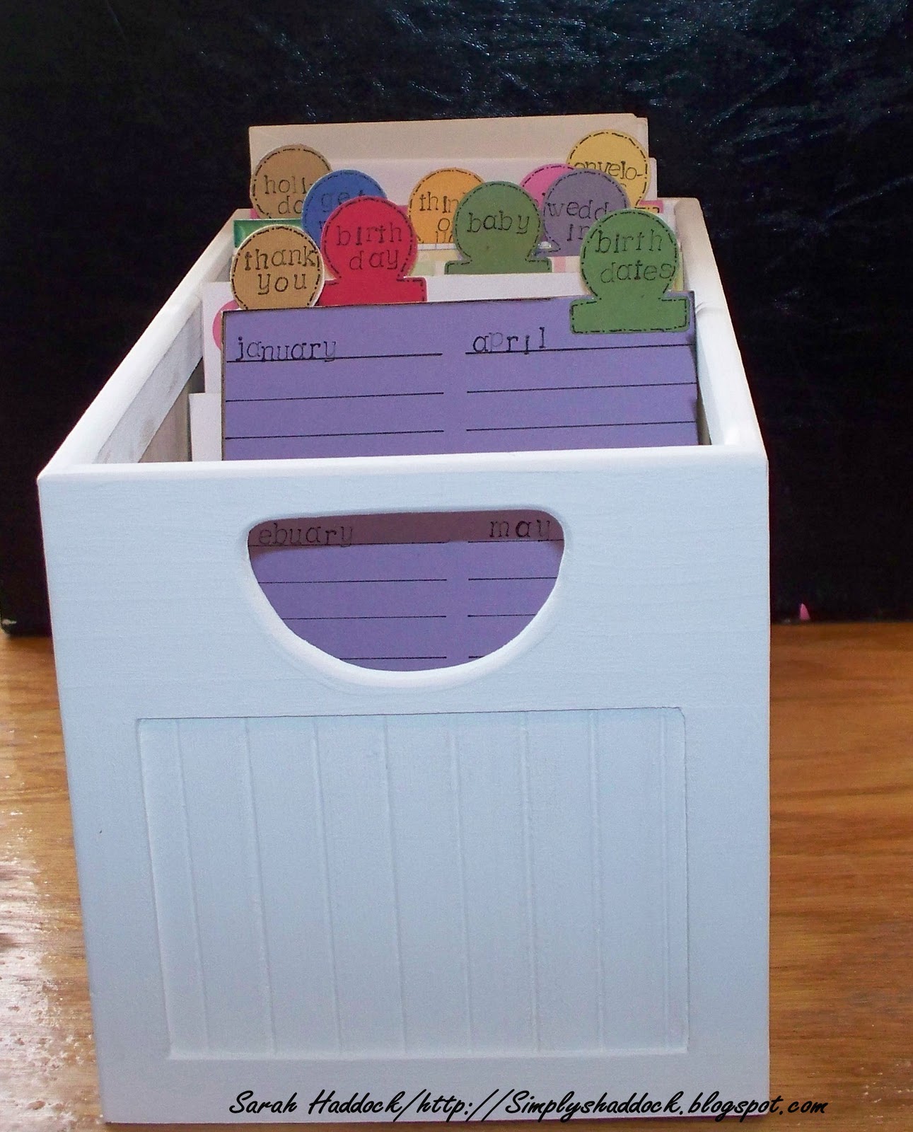 Simply By Sarah: Greeting Card Storage File box