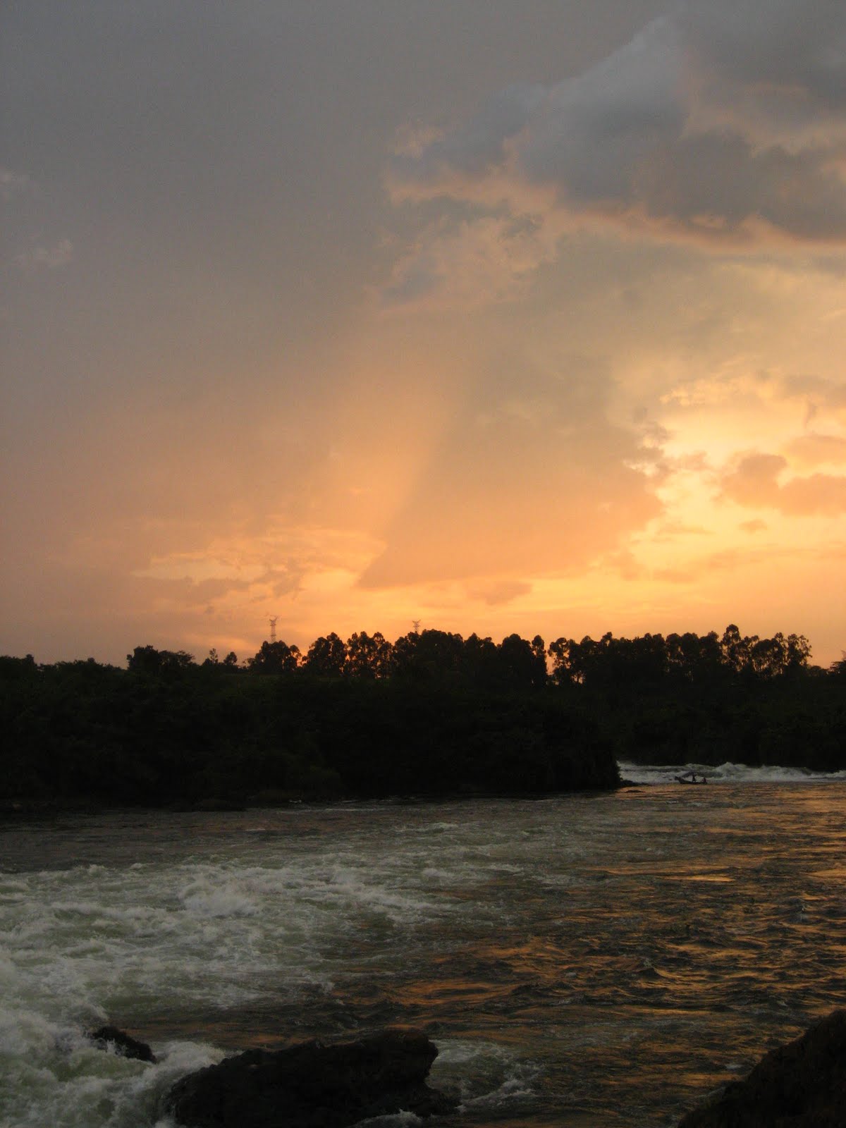 This American Tourist: Sunset at Bujagali Falls