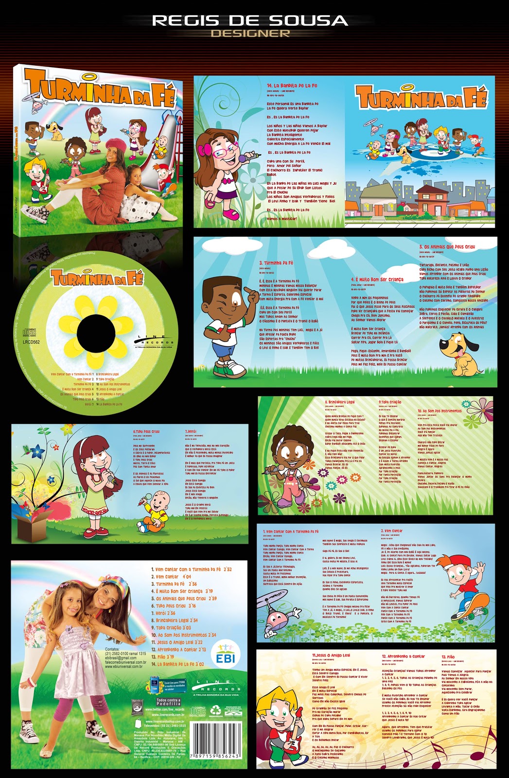 Regis de Sousa: Criação de Capa de CD - Turminha da Fé