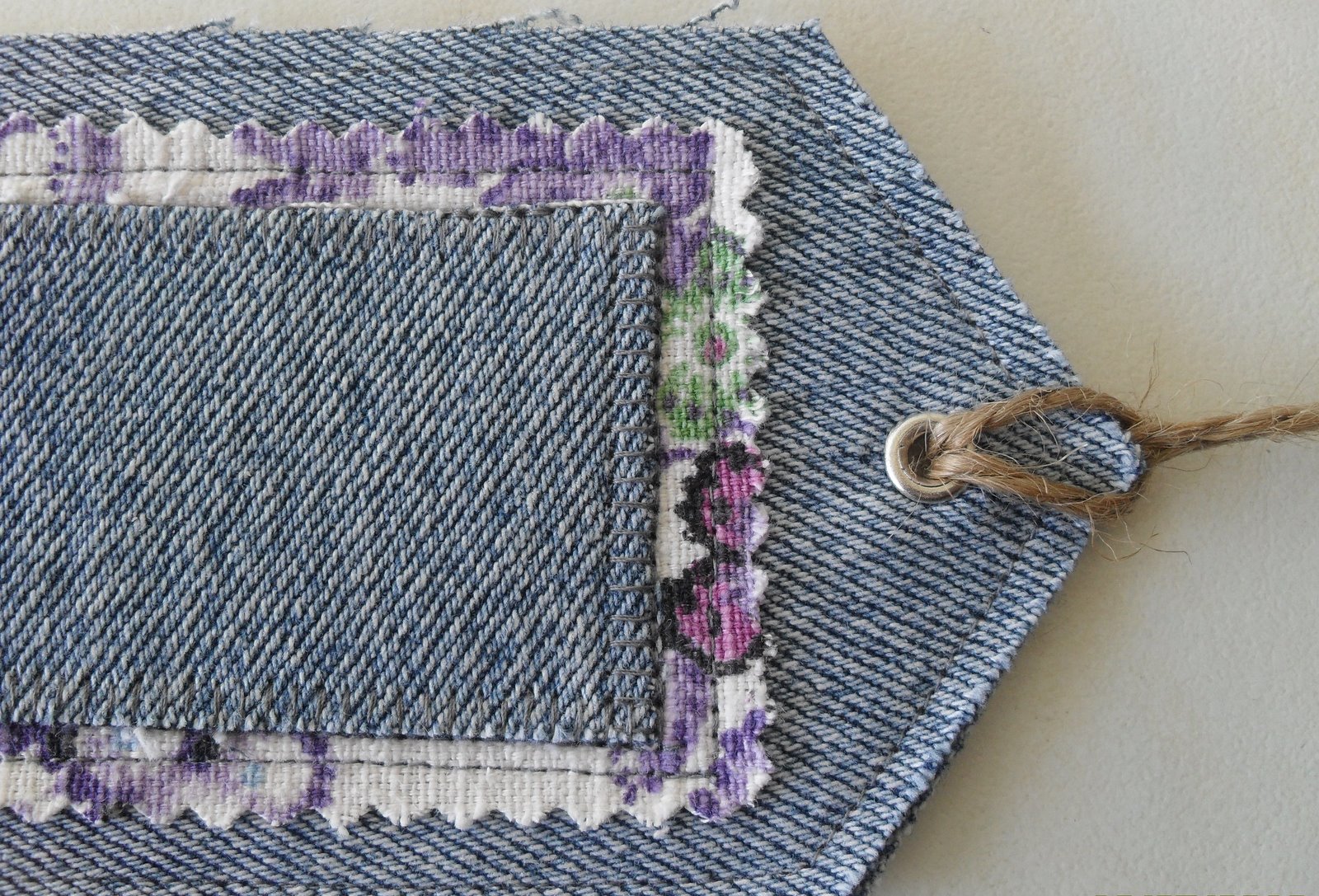 one denim bird: Denim Luggage Tags