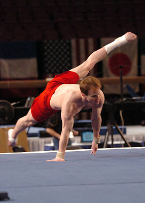 Paul Hamm Shirtless - Floor Practice