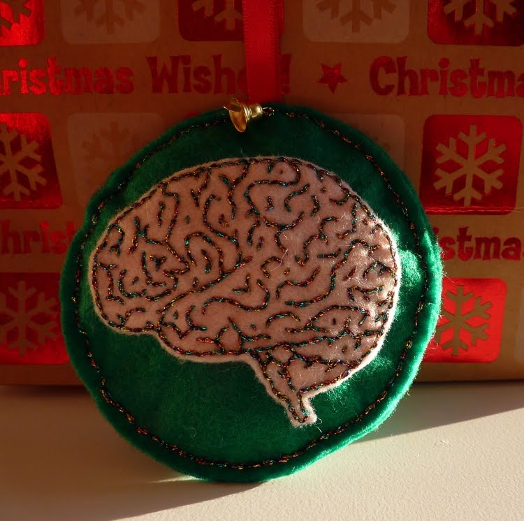 Trekky gets Crafty!: Christmas Tree Brain Decoration!!!