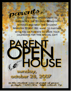 POG Student Ministries - LIFELINE: Parent Open House - October 28th