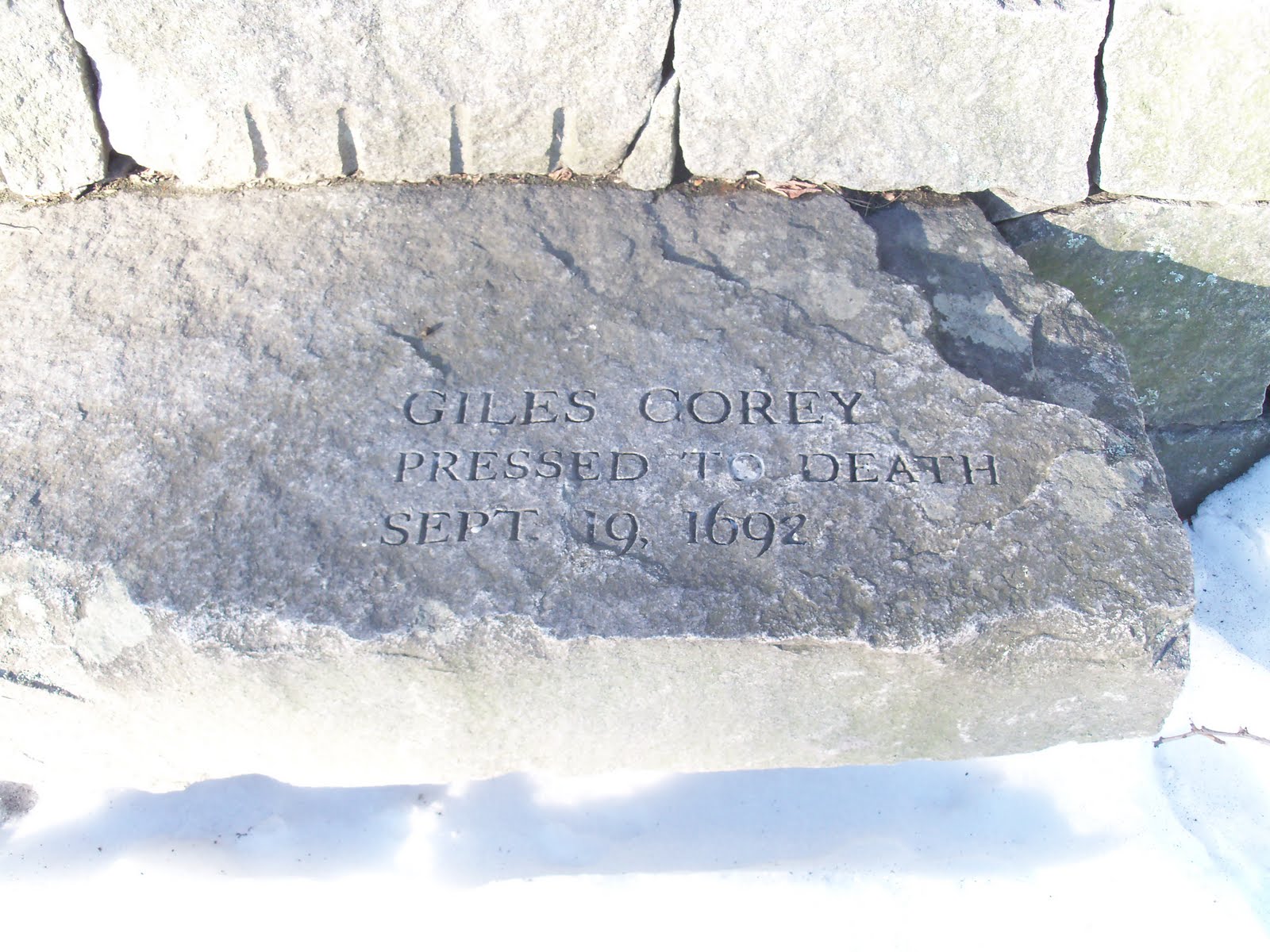 Un Jour Sans Lendemain: Giles Corey