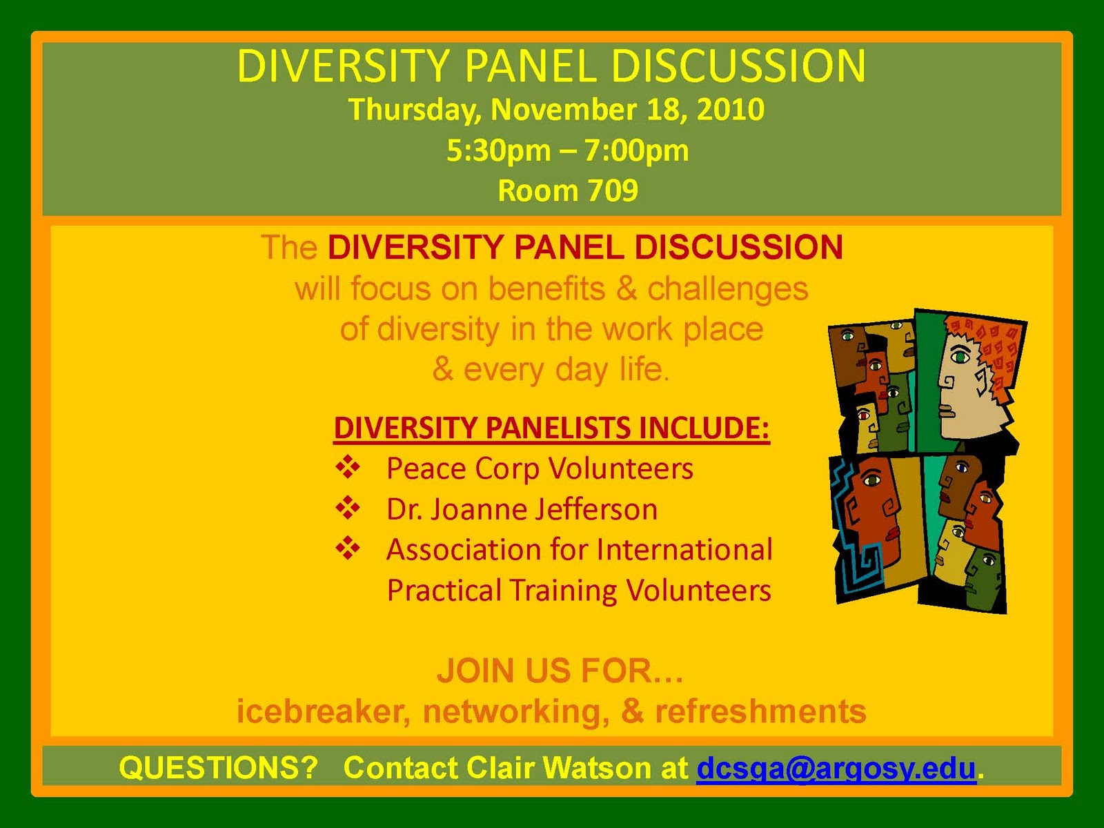 Student Services: JOIN US FOR THE DIVERSITY PANEL DISCUSSION
