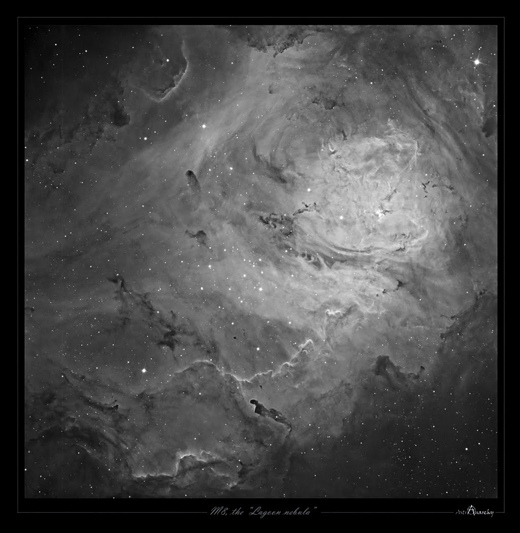 Astro Anarchy: M8, the "Lagoon nebula" in H-alphaLR(H-alpha)GB composition