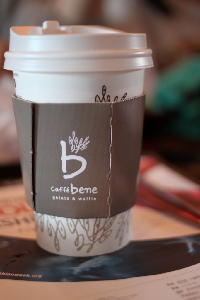 Waffles and Coffee at Caffe Bene