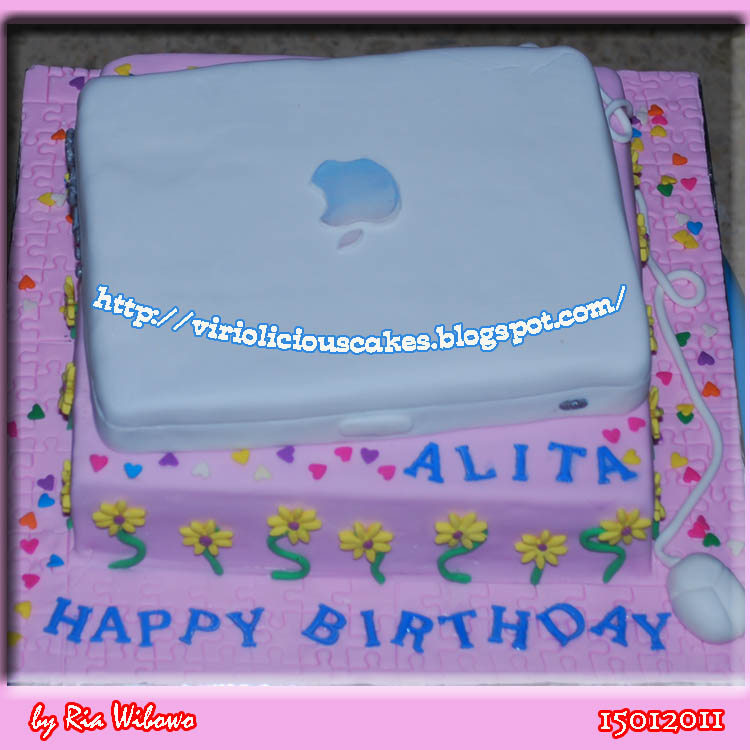 VIRIOLICIOUS CAKES: APPLE MAC BOOK CAKE FOR ALITA...