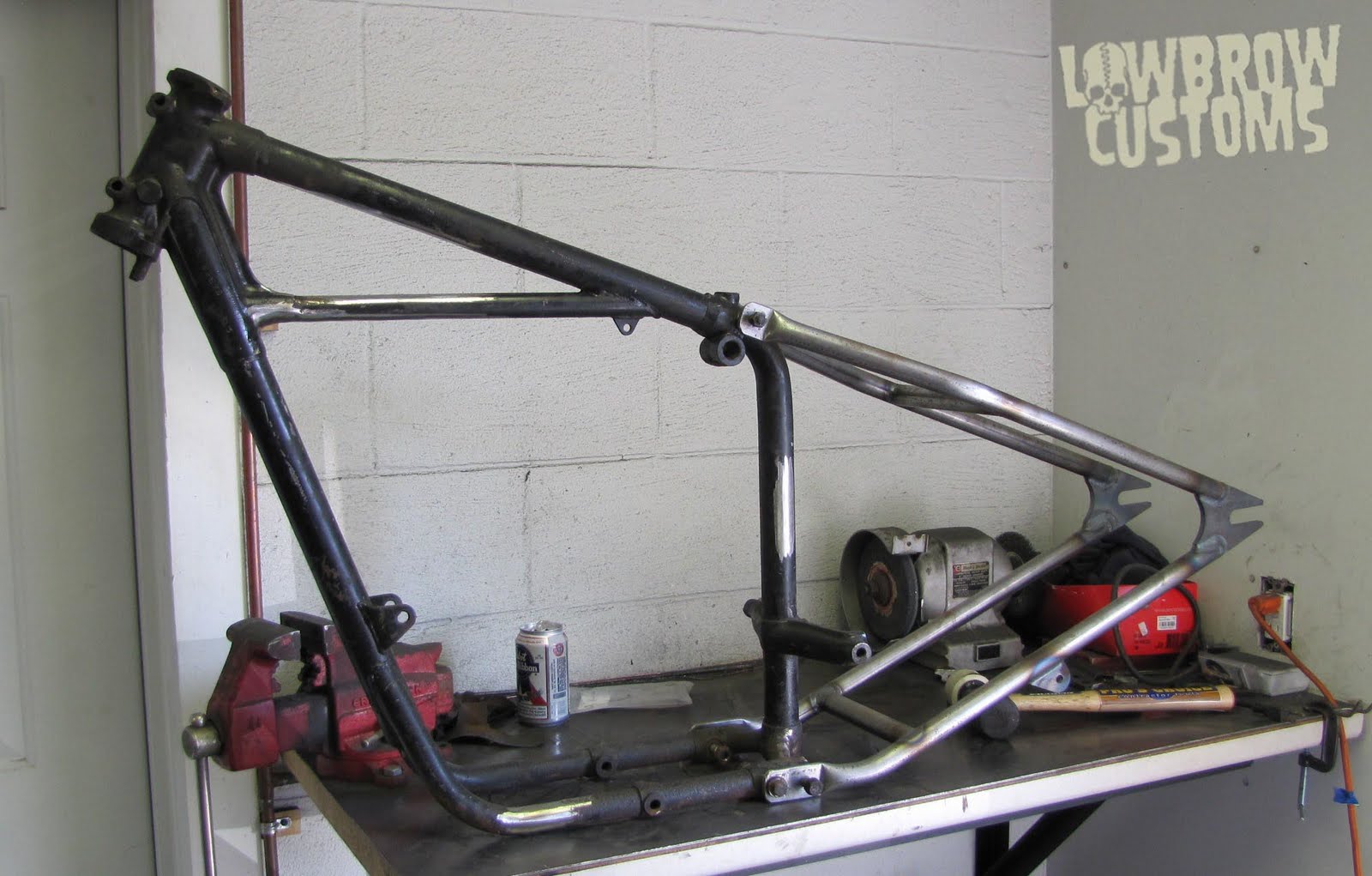 Lowbrow Customs Blog-O-Rama: Progress on my 67 Triumph LSR bike "WFO"