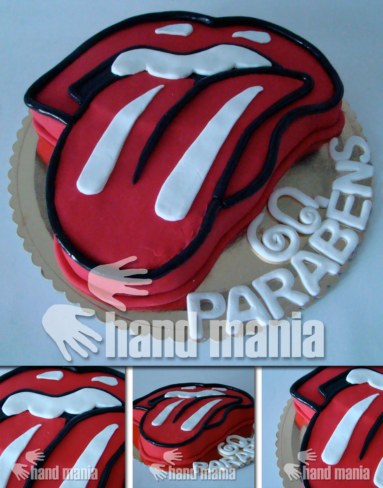 Hand Mania Bolos: #254 Bolo Língua Rolling Stones