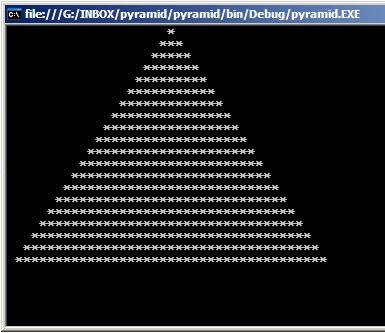 Create a Pyramid in C# Console | 3acesnetwork