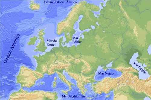 Cerejas Geo: Mares que banham o Continente Europeu