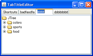 Java Swing Tips: Double-click on each tab and change its name like Excel