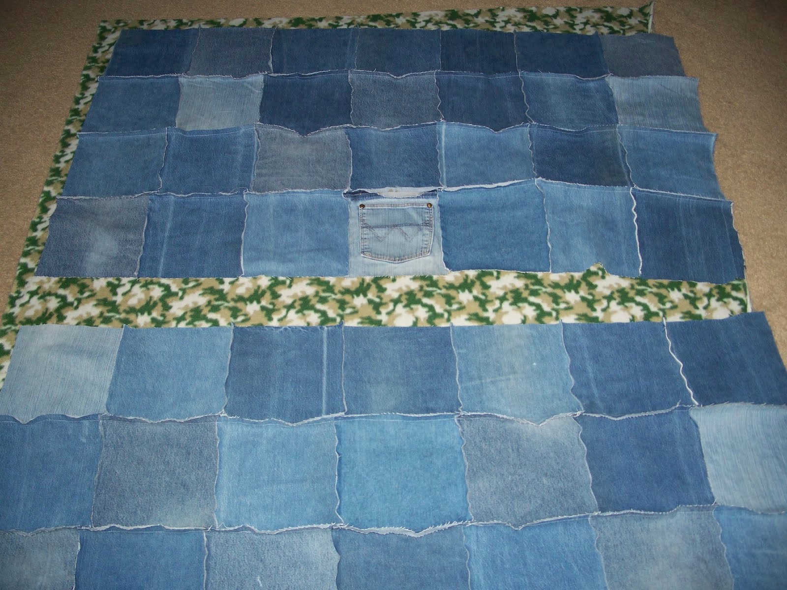 Crafty Camper Girl: My Favorite Denim Quilt Tutorial Part 2