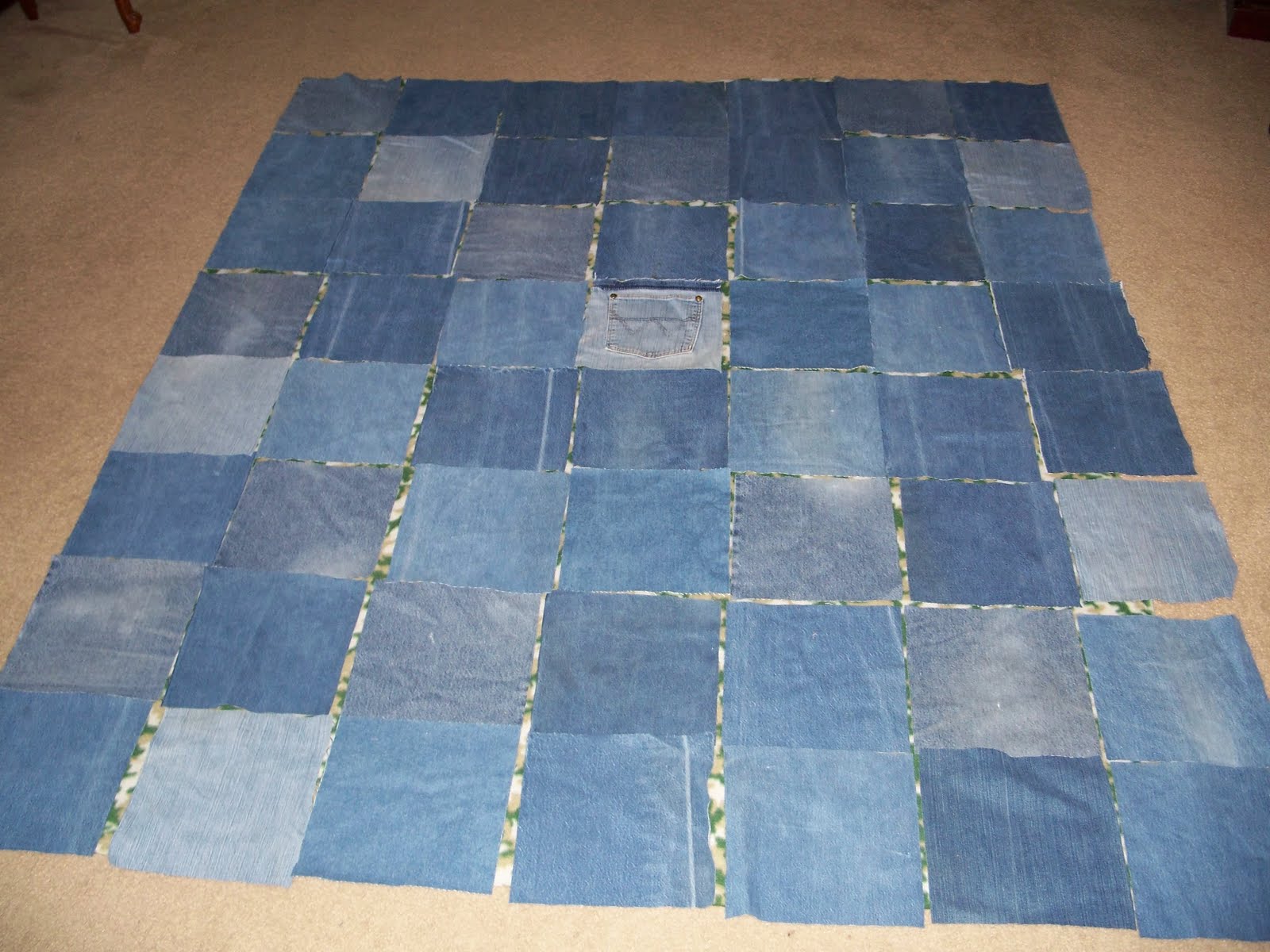 Crafty Camper Girl: My Favorite Denim Quilt Tutorial Part 2