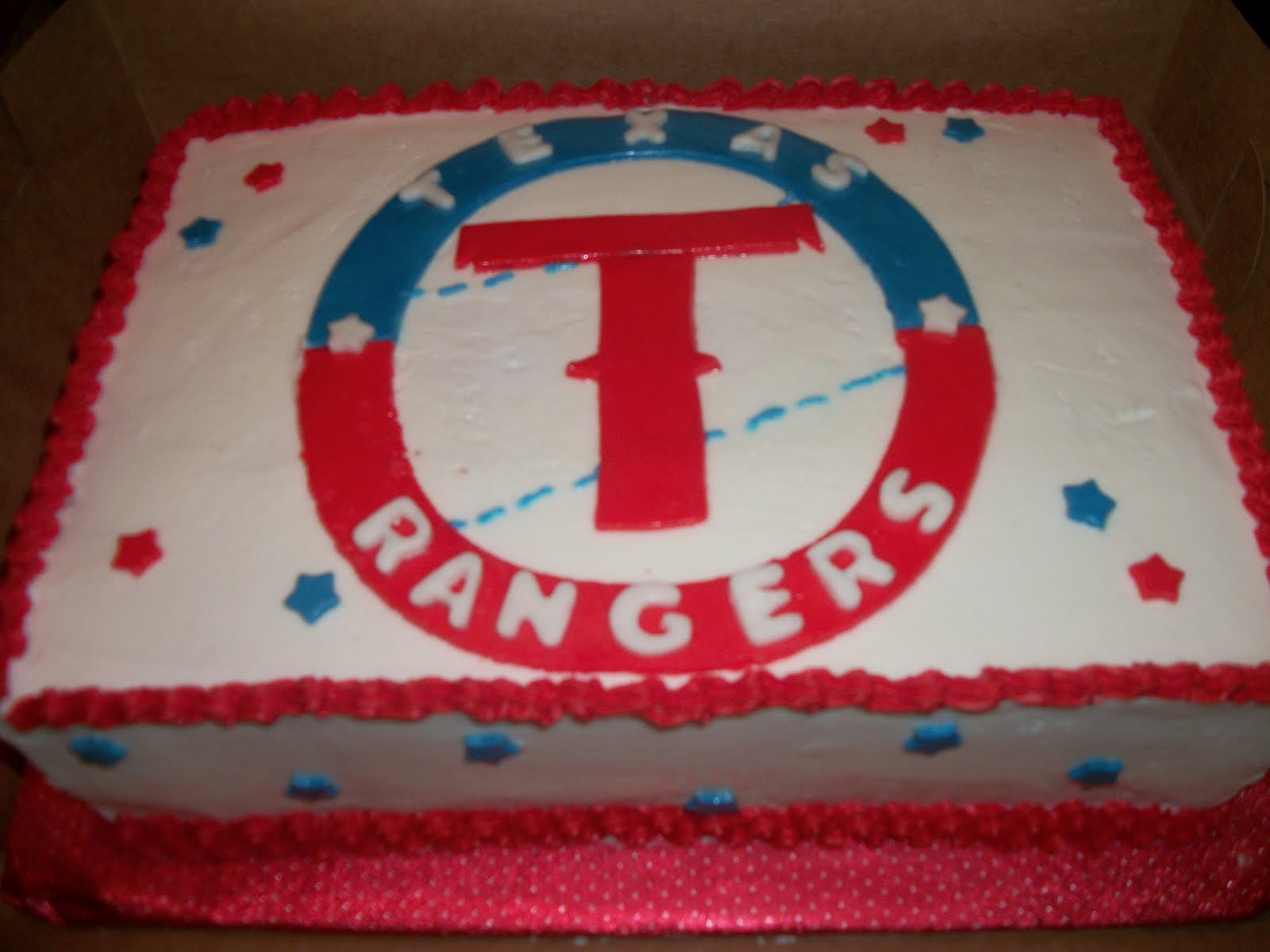 KATHEY'S KONFECTIONS: Texas Rangers birthday cake