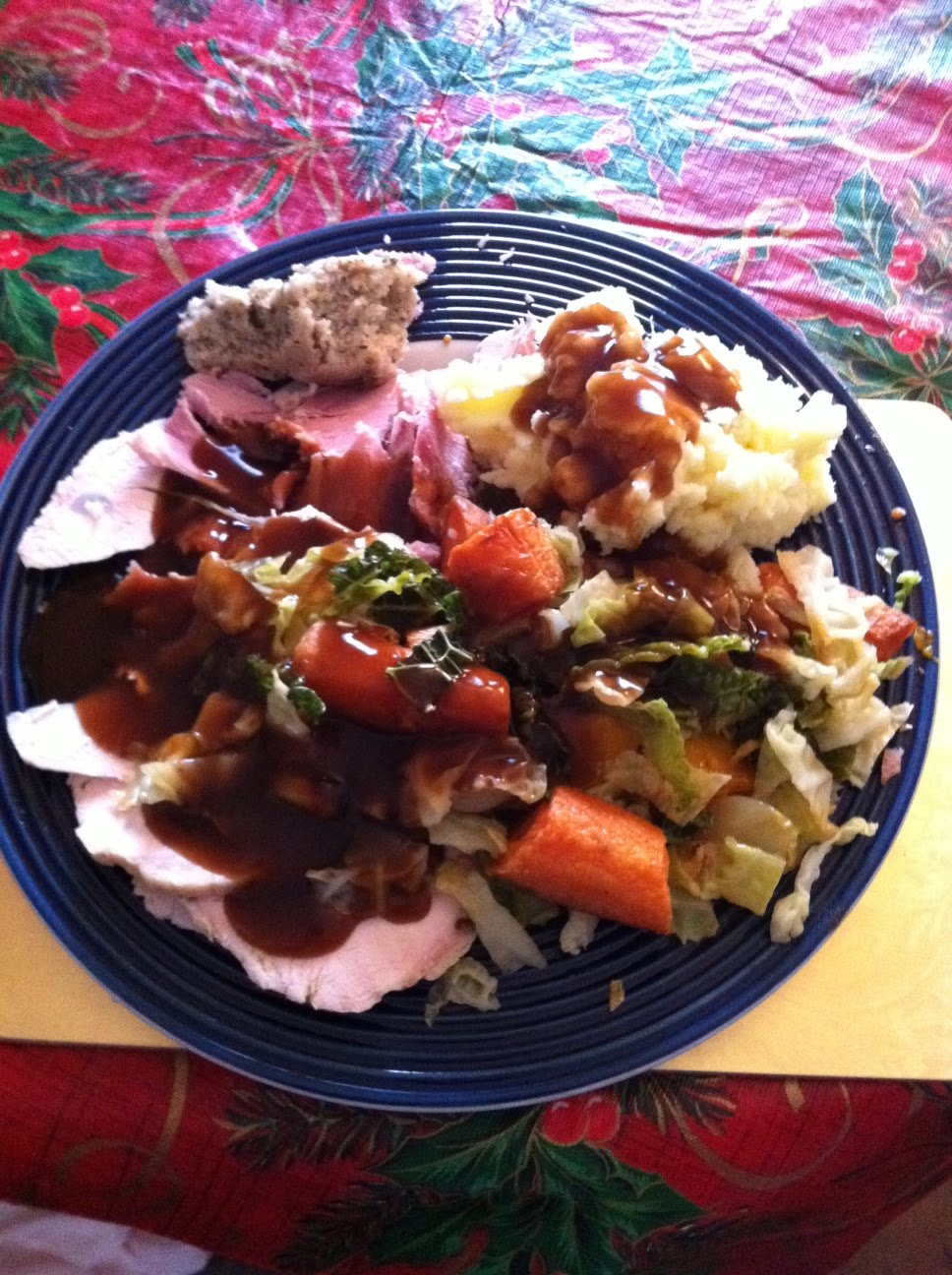 What I Eat: Turkey, ham, cabbage, mashed potatoes and roast root ...