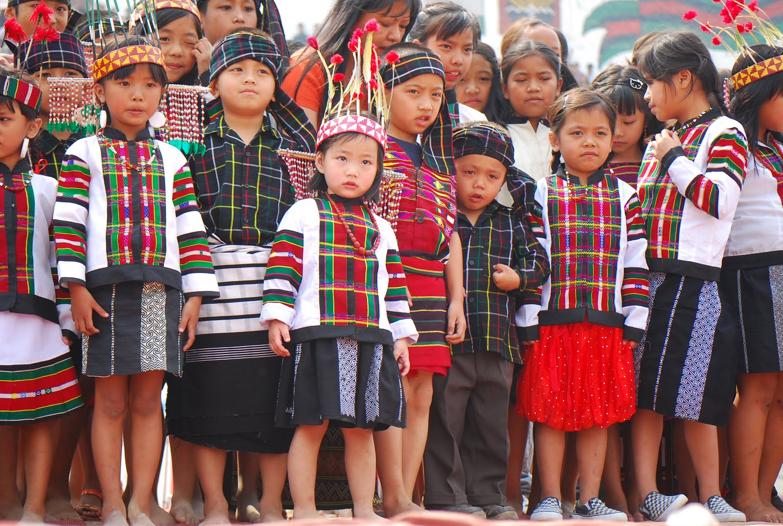 CHILDREN IN MIZO TRANDITIONAL DRESS
