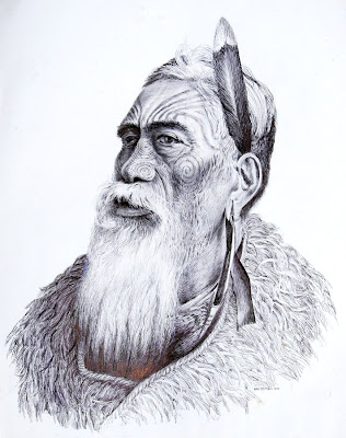 Len Cutten, Artist.: MAORI MEN.